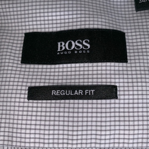 Hugo Boss | Shirts | Hugo Boss Microcheck Regular Fit Dress Shirt ...